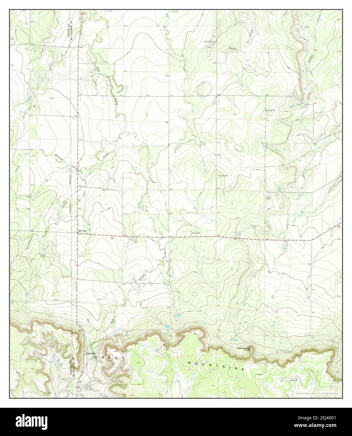 Salt Gap, Texas, map 1967, 1:24000, United States of America by ...