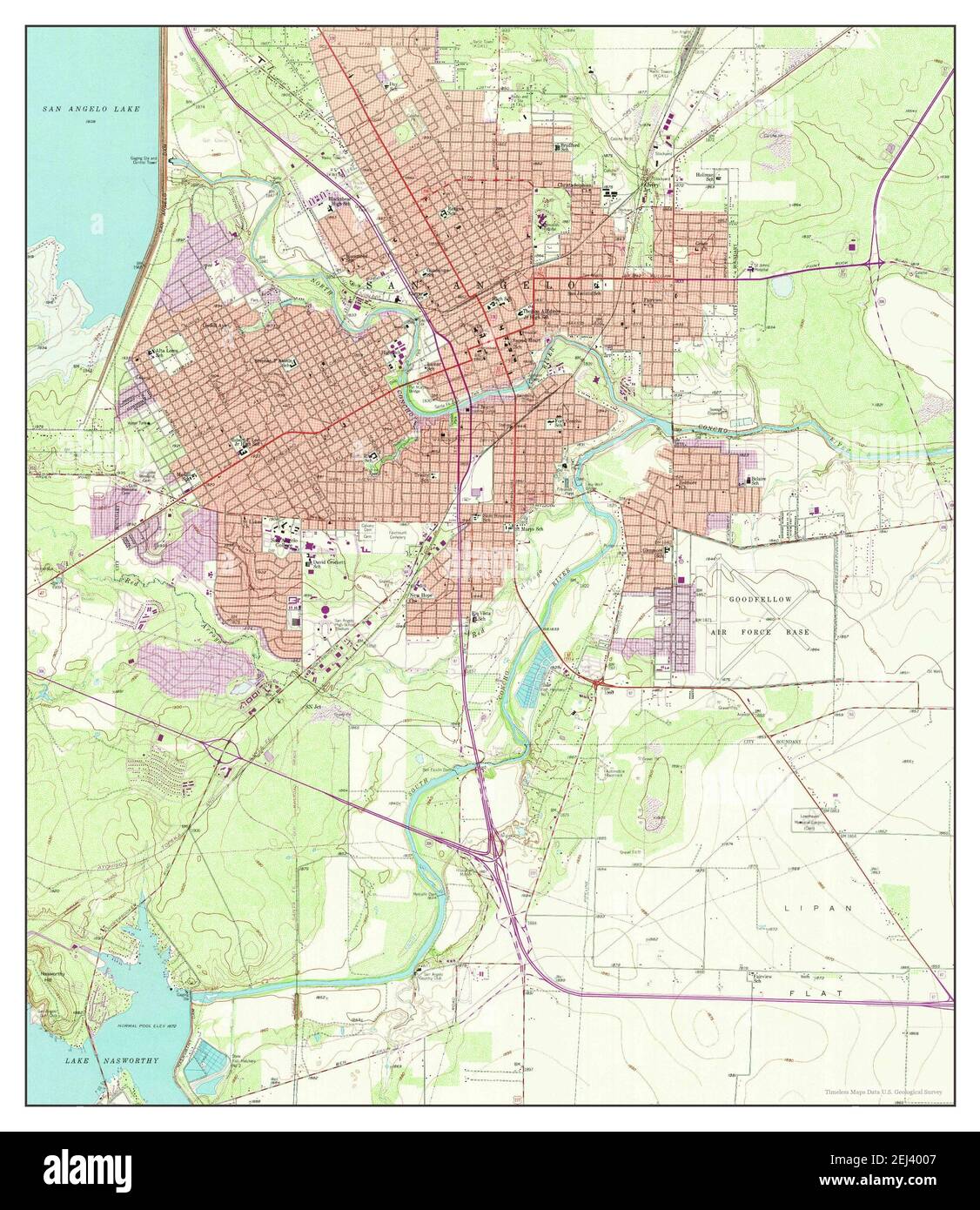 San angelo texas map hi-res stock photography and images - Alamy