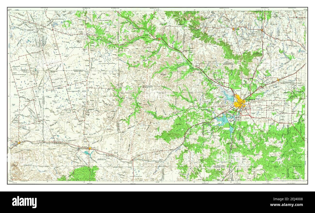 San angelo texas map hi-res stock photography and images - Alamy
