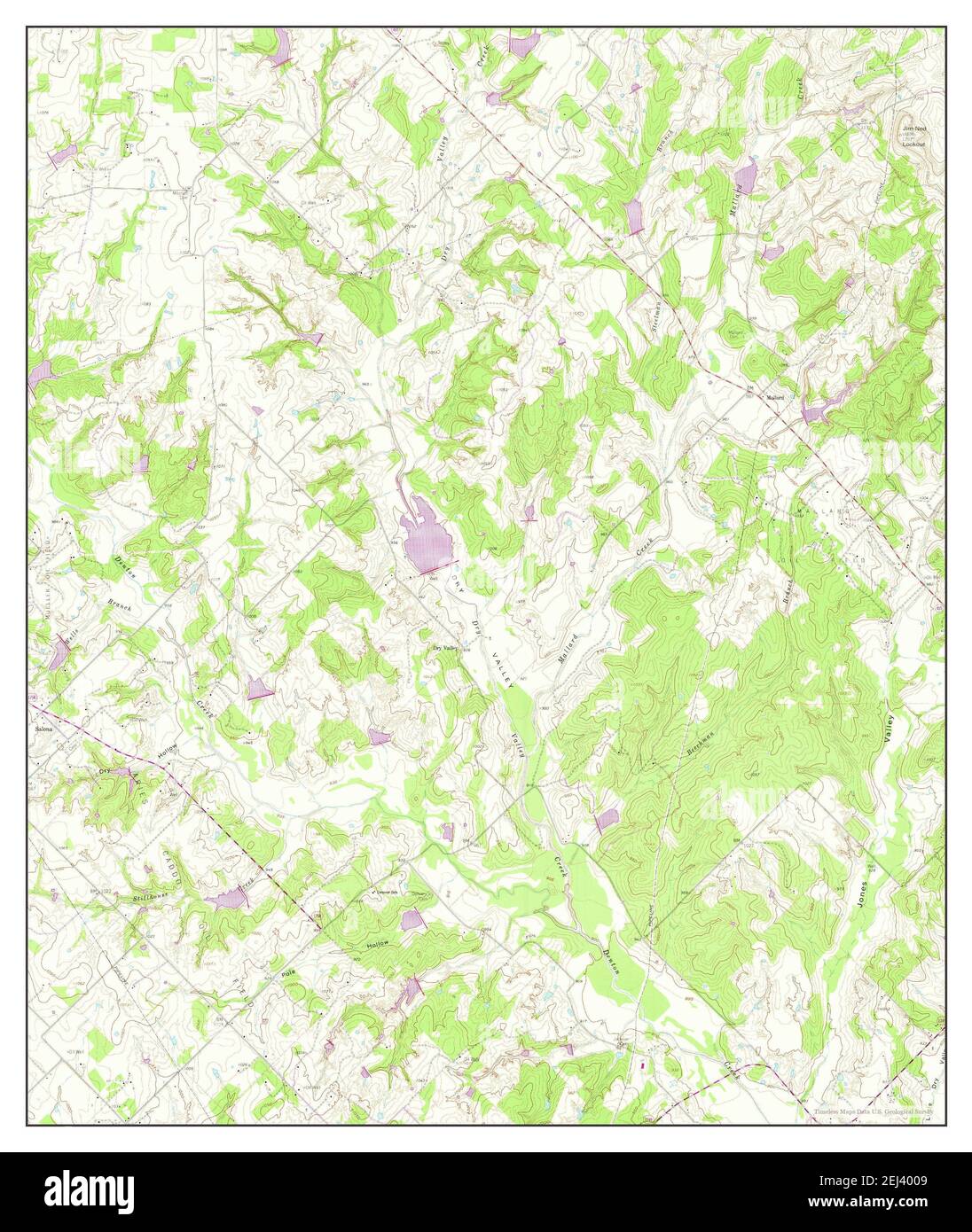 Salona, Texas, map 1961, 1:24000, United States of America by Timeless ...