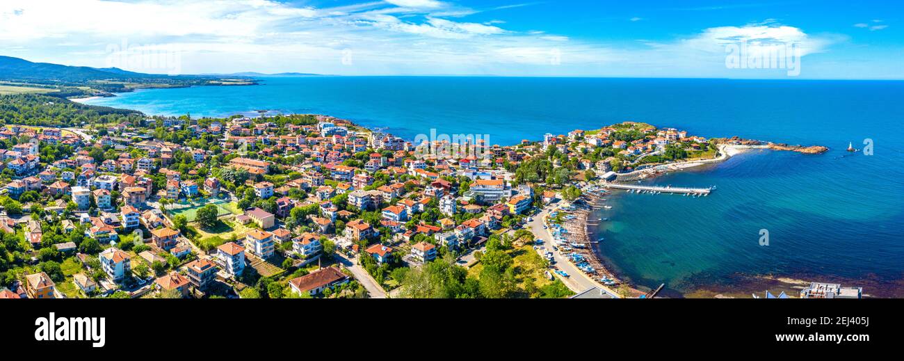 Aerial view of Bulgarian seaside town Ahtopol Stock Photo - Alamy