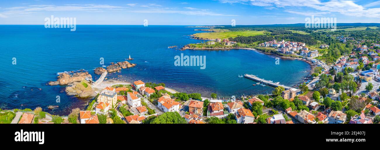 Aerial view of Bulgarian seaside town Ahtopol Stock Photo - Alamy