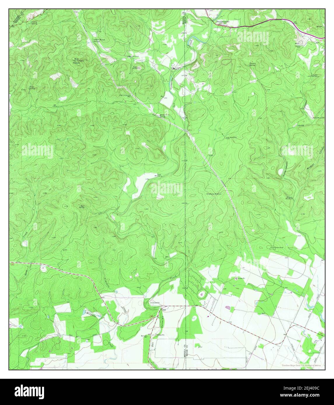 San Geronimo, Texas, map 1970, 1:24000, United States of America by ...