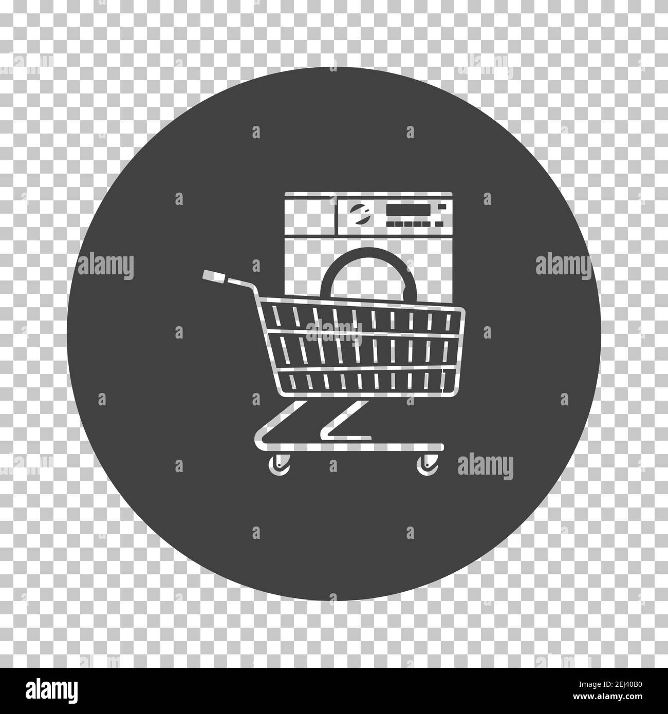 Cartoon shopping cart on Black and White Stock Photos & Images - Alamy