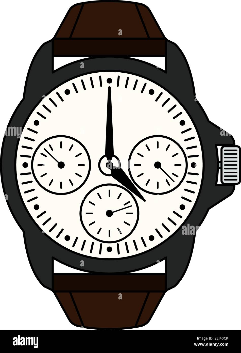 Business Watch Icon. Editable Outline With Color Fill Design. Vector ...