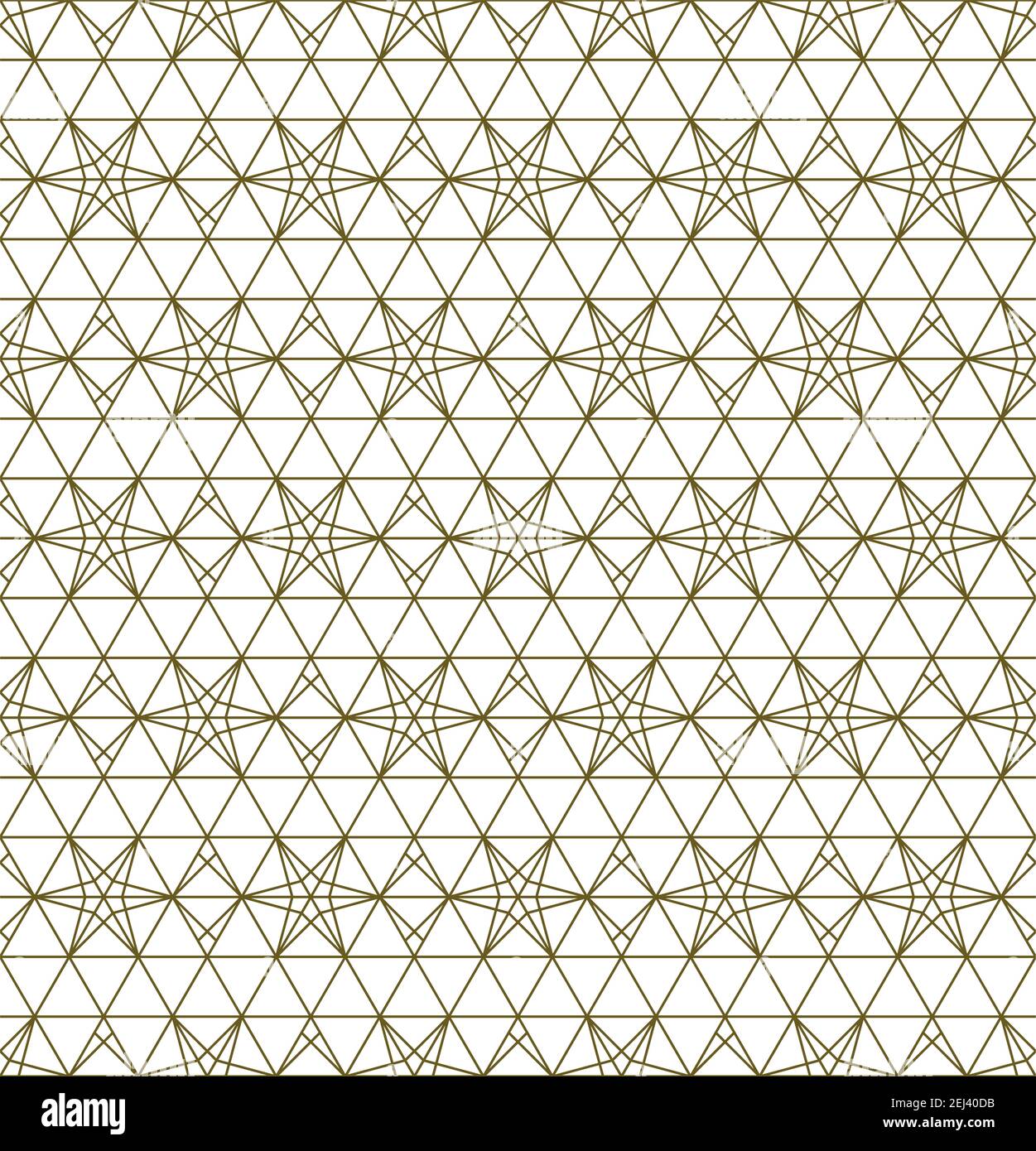 Japanese seamless Kumiko pattern in golden .Average thickness lines ...
