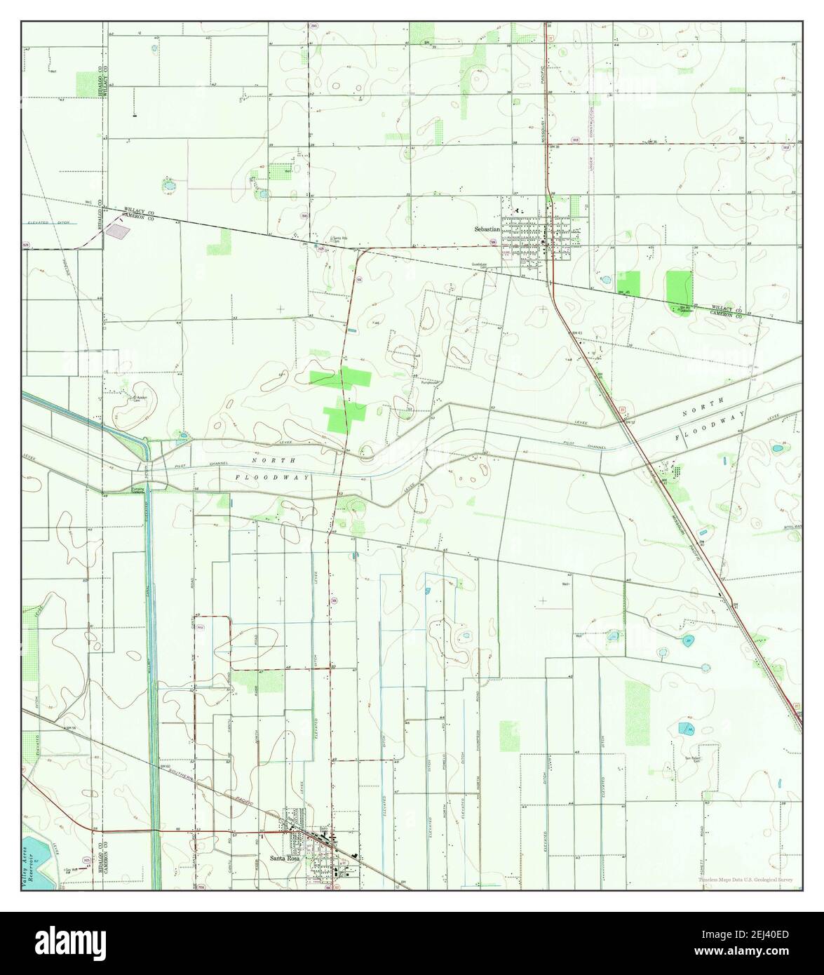 Santa Rosa, Texas, map 1956, 1:24000, United States of America by ...