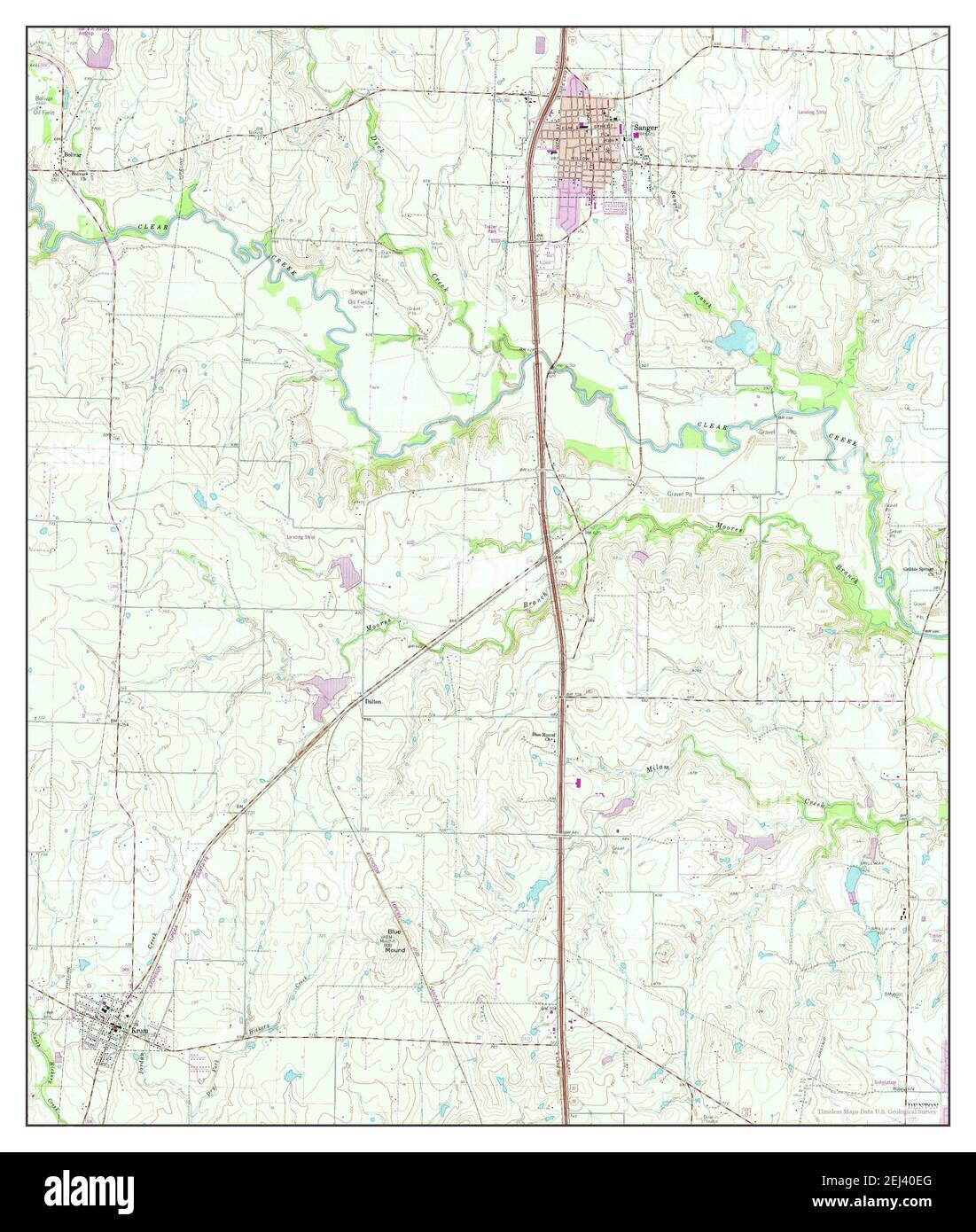 Sanger texas map hi-res stock photography and images - Alamy