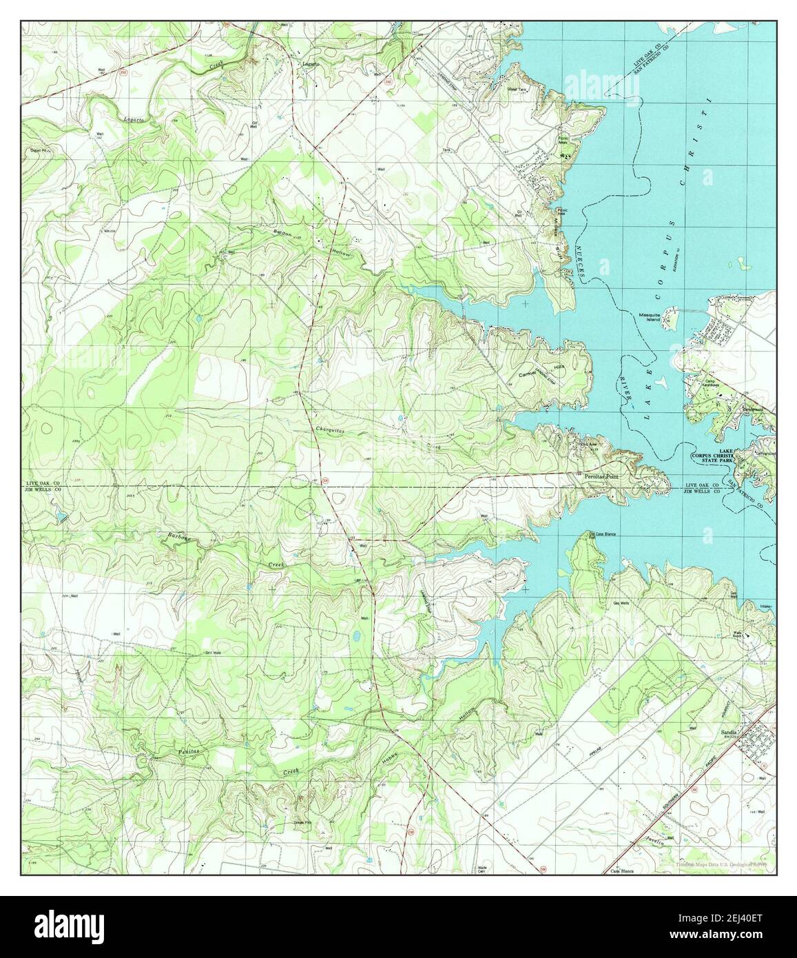 Sandia, Texas, map 1979, 1:24000, United States of America by Timeless ...