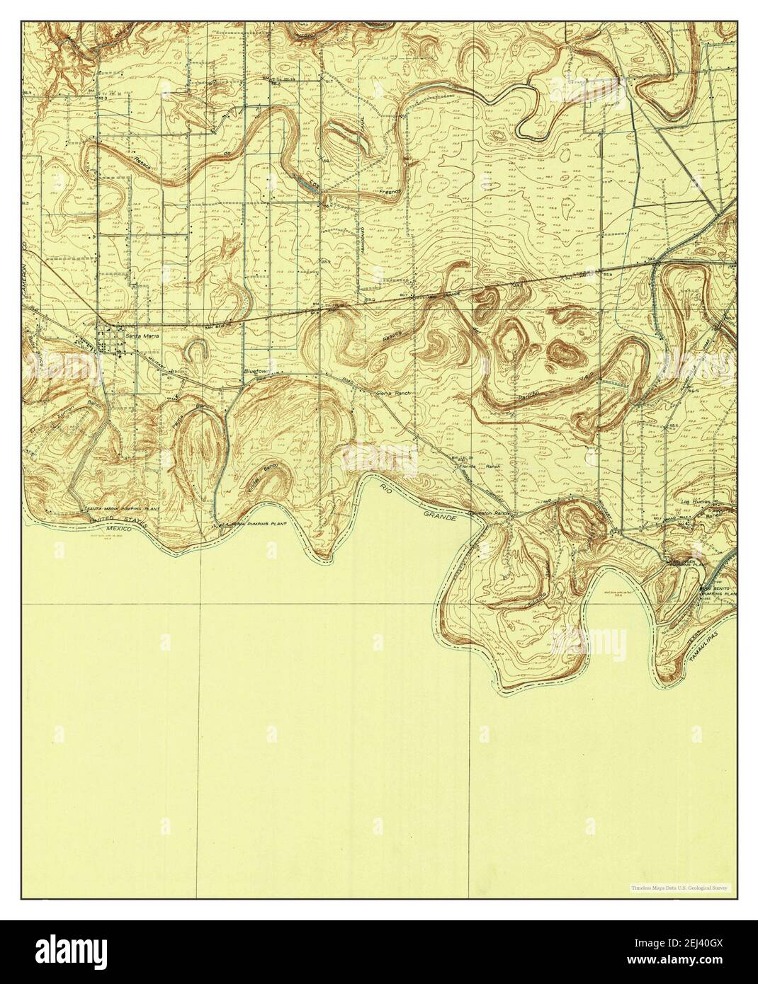 Santa Maria, Texas, map 1929, 1:24000, United States of America by ...