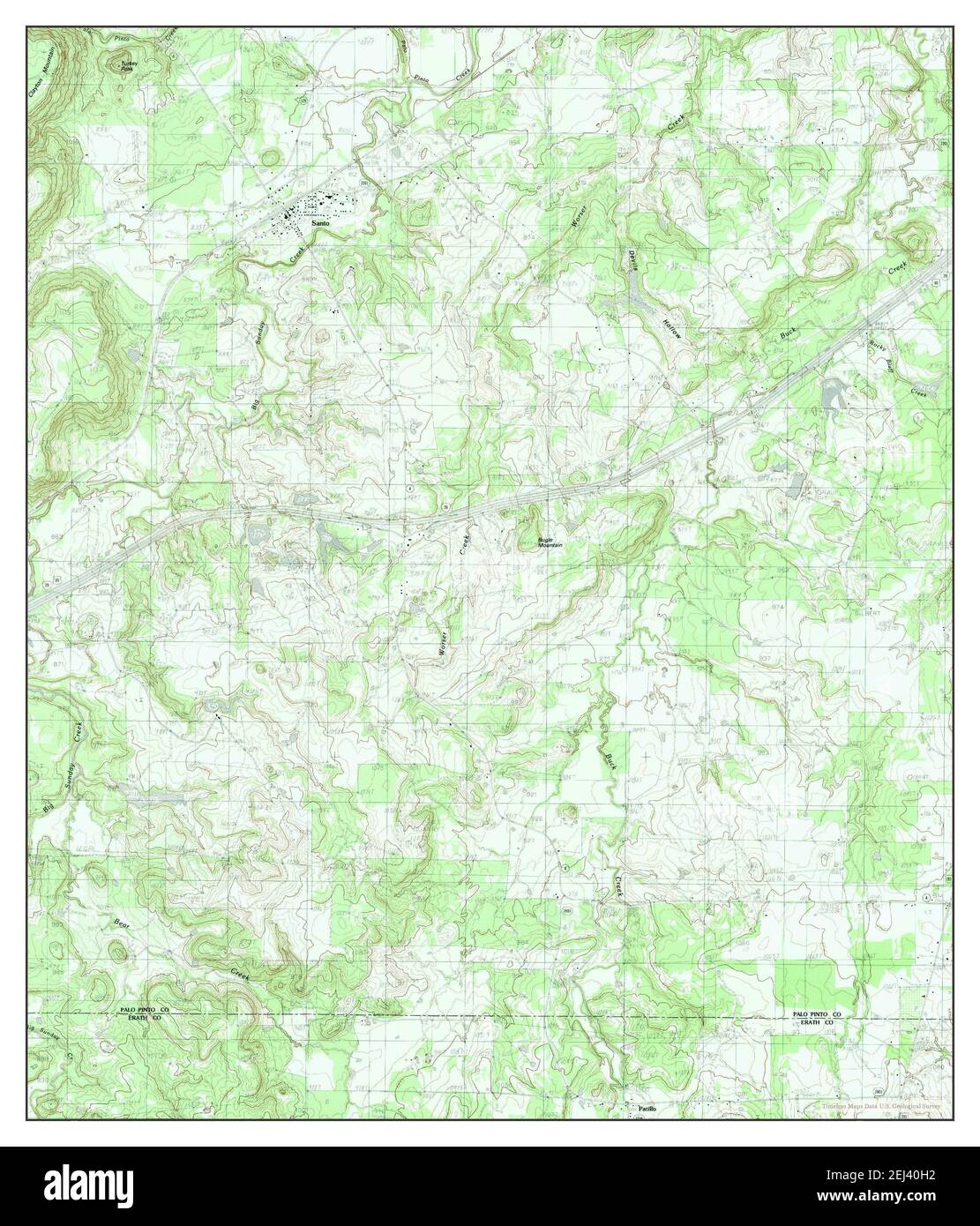 Santo, Texas, map 1984, 1:24000, United States of America by Timeless ...