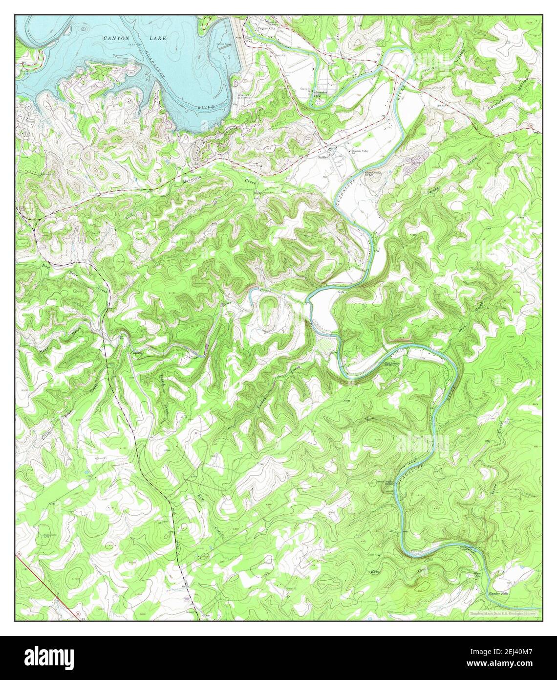 Sattler, Texas, map 1963, 1:24000, United States of America by Timeless ...