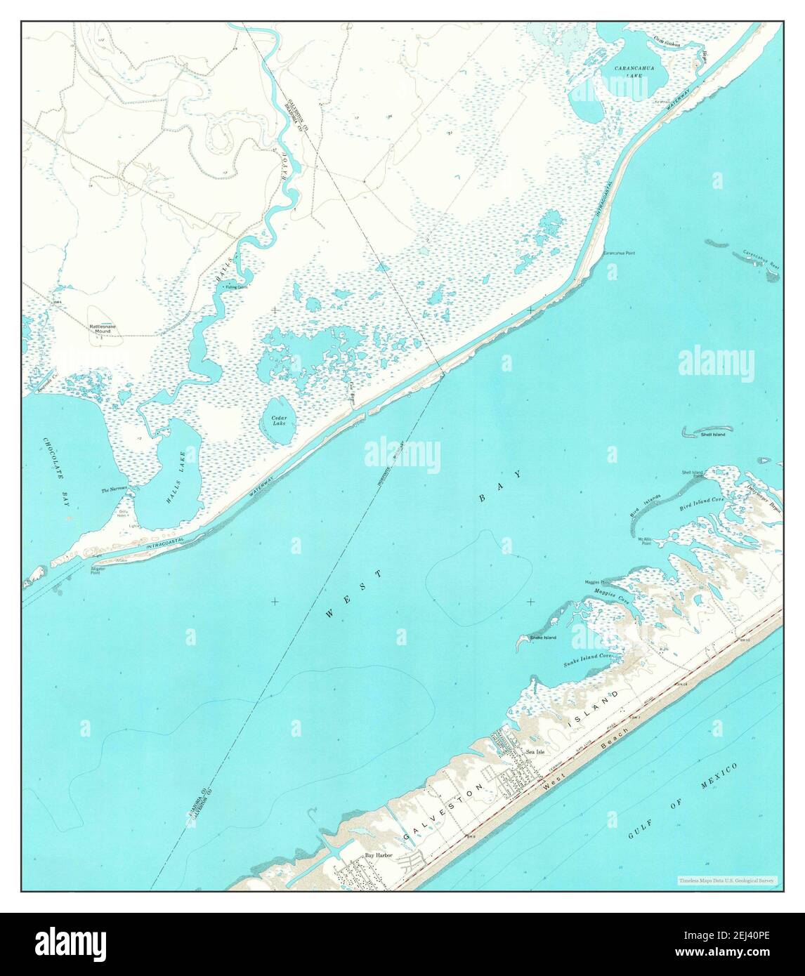 Sea Isle, Texas, map 1963, 1:24000, United States of America by ...