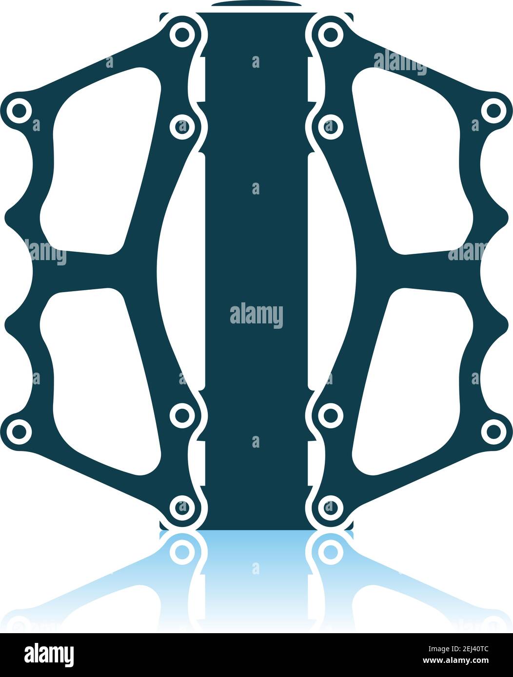 Bike Pedal Icon. Shadow Reflection Design. Vector Illustration Stock ...