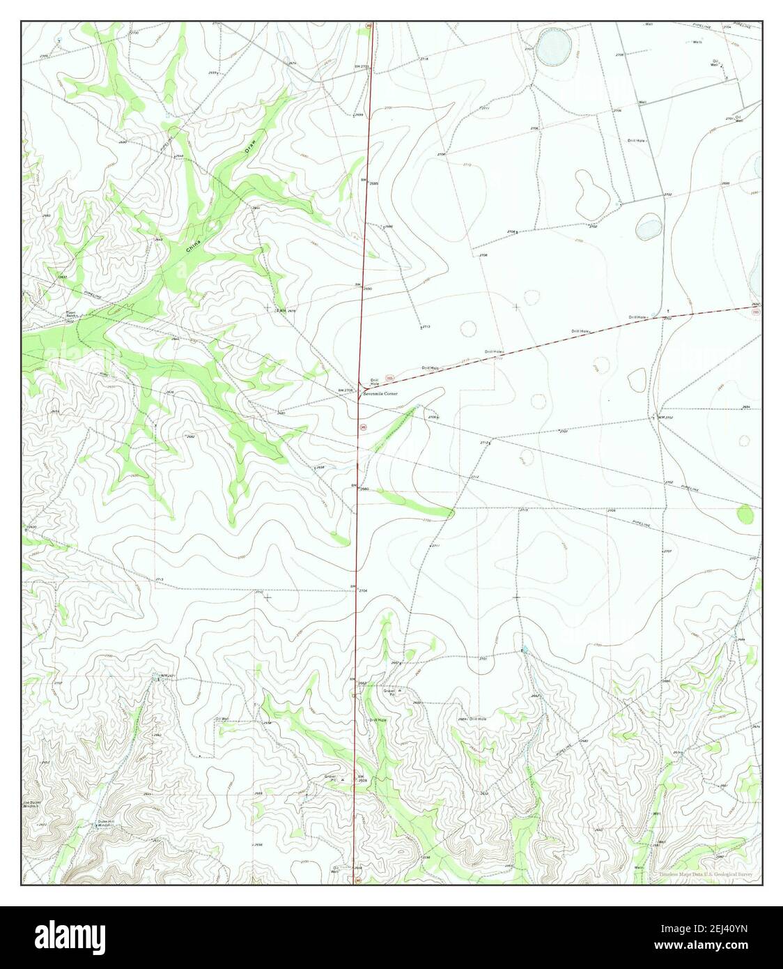 Sevenmile Corner, Texas, map 1970, 1:24000, United States of America by ...