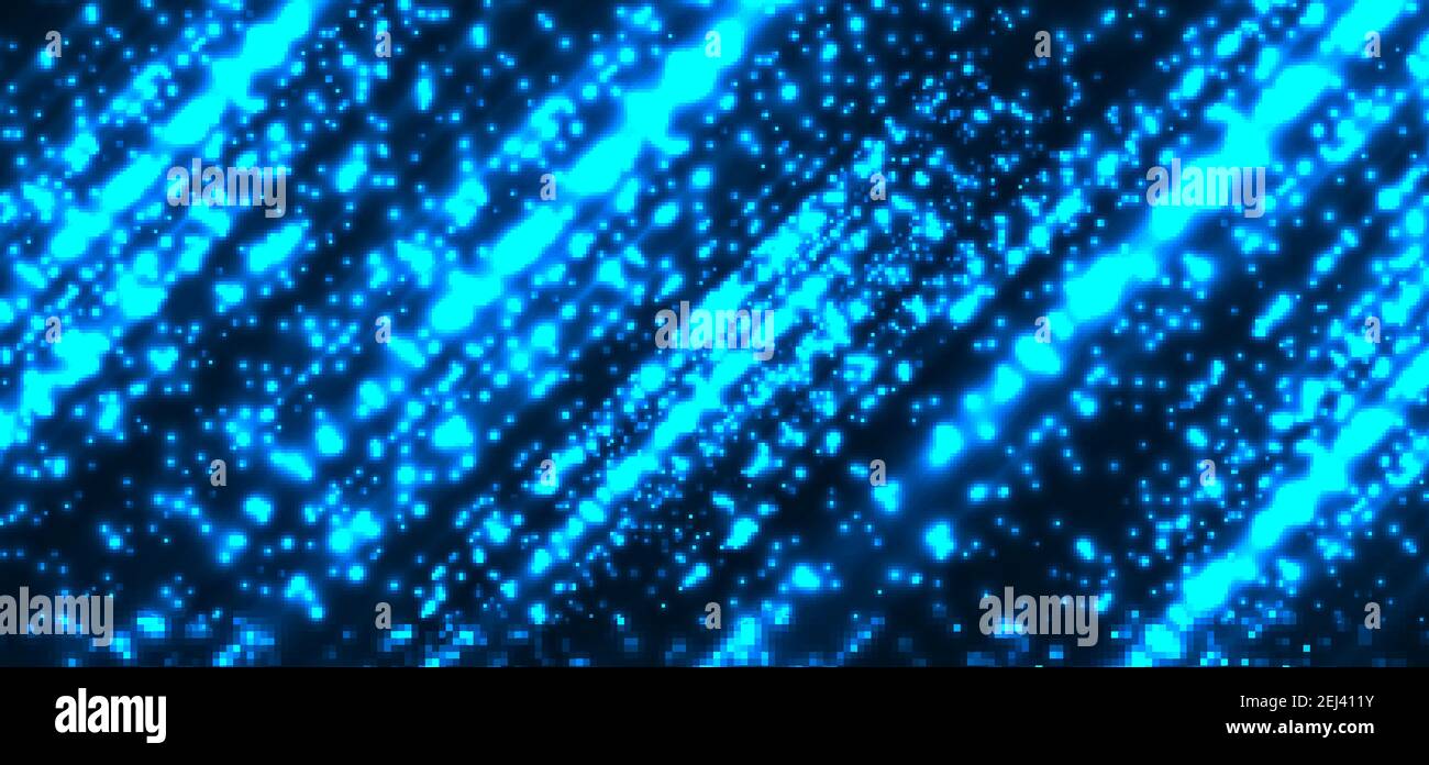 Abstract technology futuristic blue magic particles lines light ...
