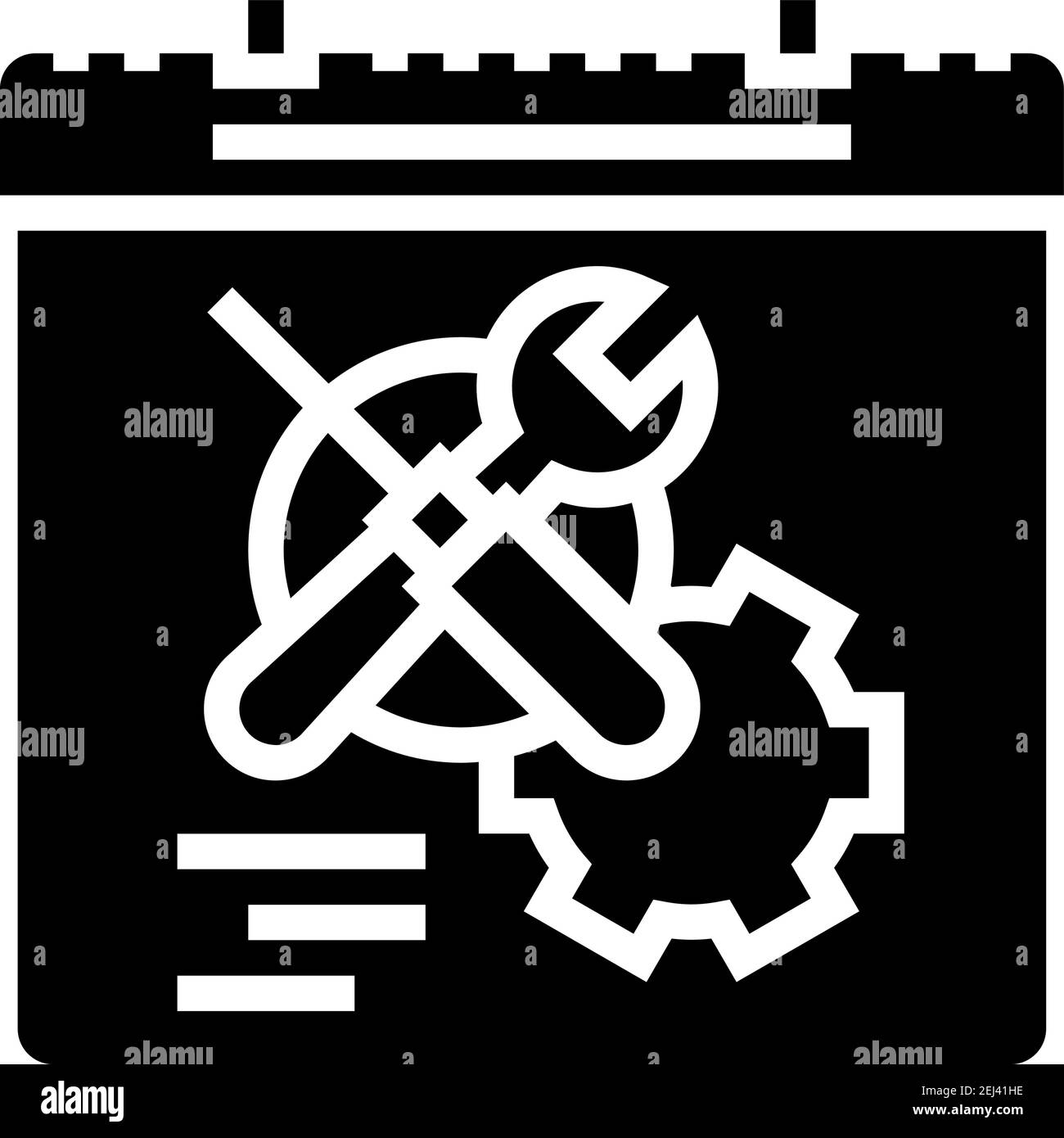 working time optimize glyph icon vector illustration Stock Vector Image ...