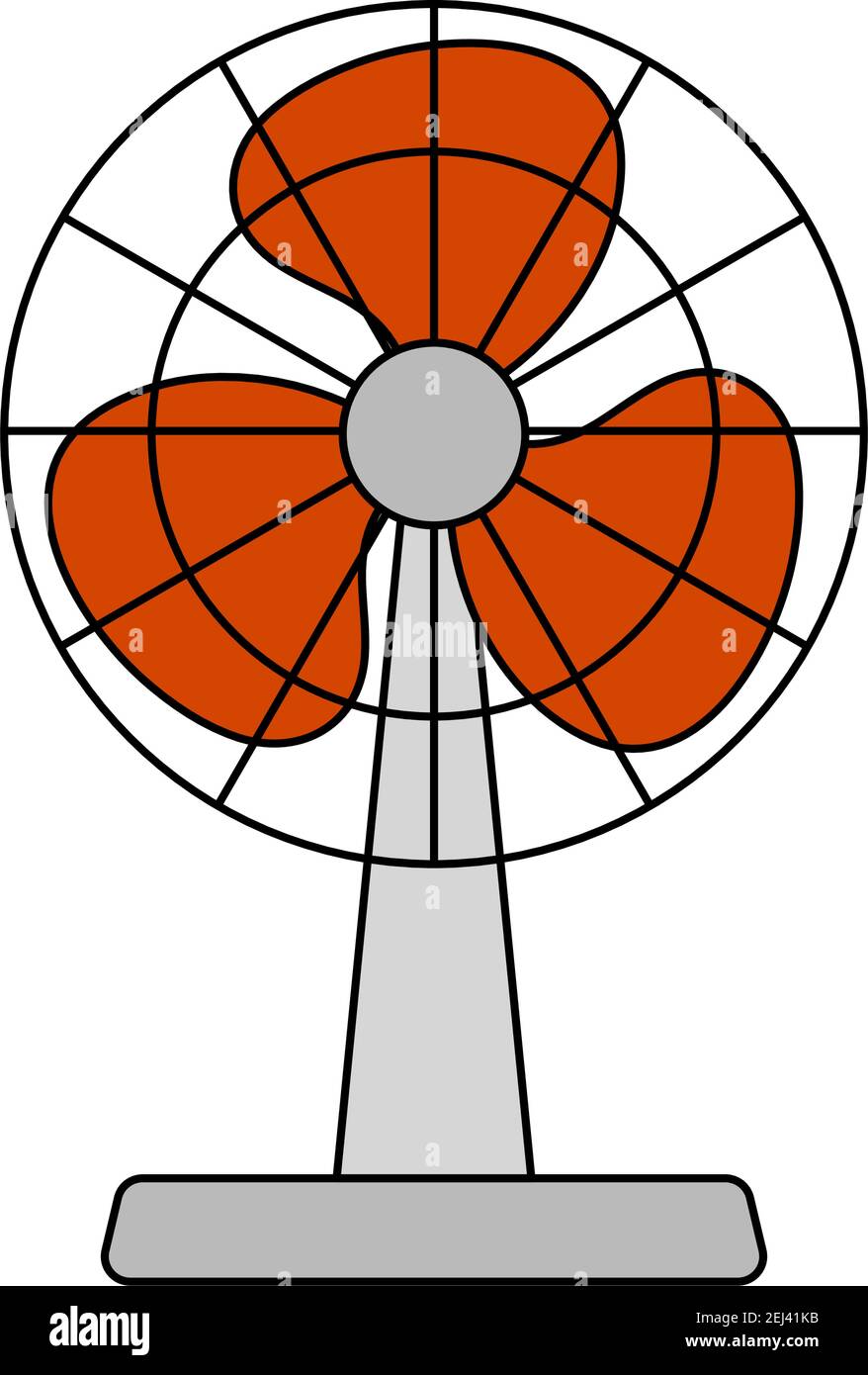 Electric Fan Icon. Editable Outline With Color Fill Design. Vector ...