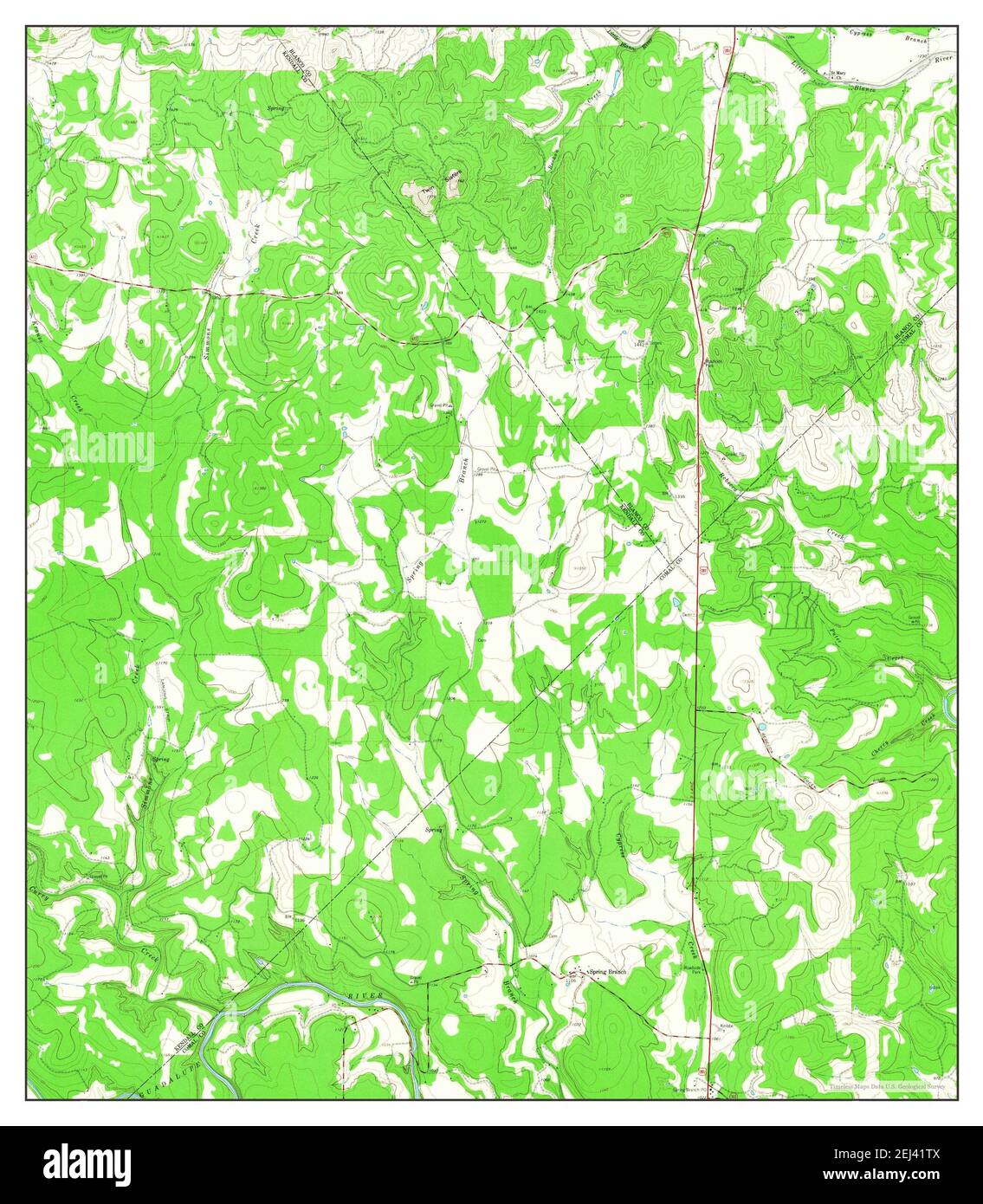 Spring Branch, Texas, map 1964, 1:24000, United States of America by ...