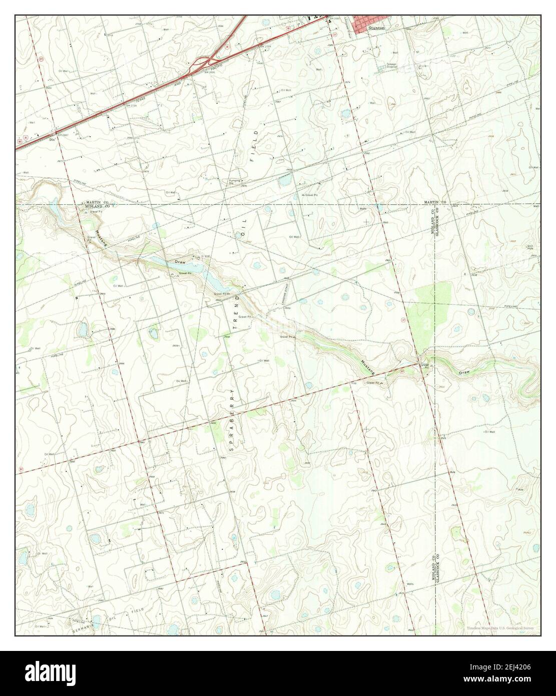 Stanton SE, Texas, map 1966, 1:24000, United States of America by ...