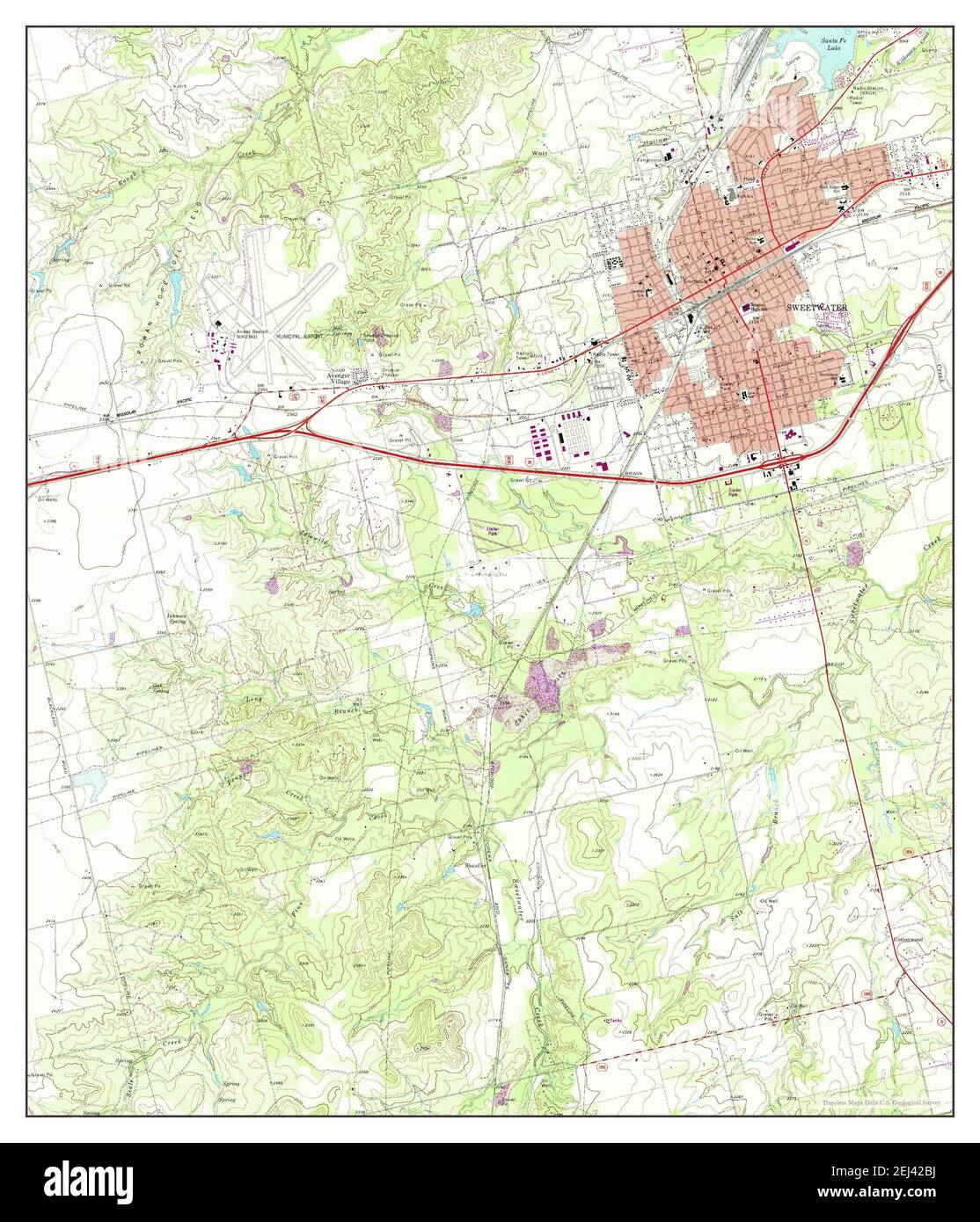 Map of sweetwater texas hi-res stock photography and images - Alamy