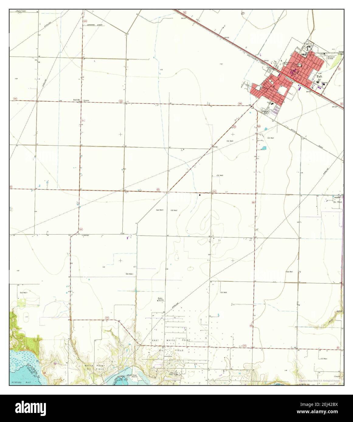 Taft, Texas, map 1969, 1:24000, United States of America by Timeless ...