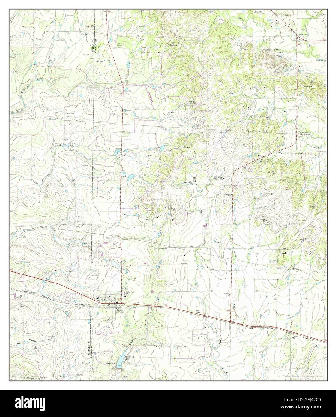 Talpa, Texas, map 1967, 1:24000, United States of America by Timeless ...