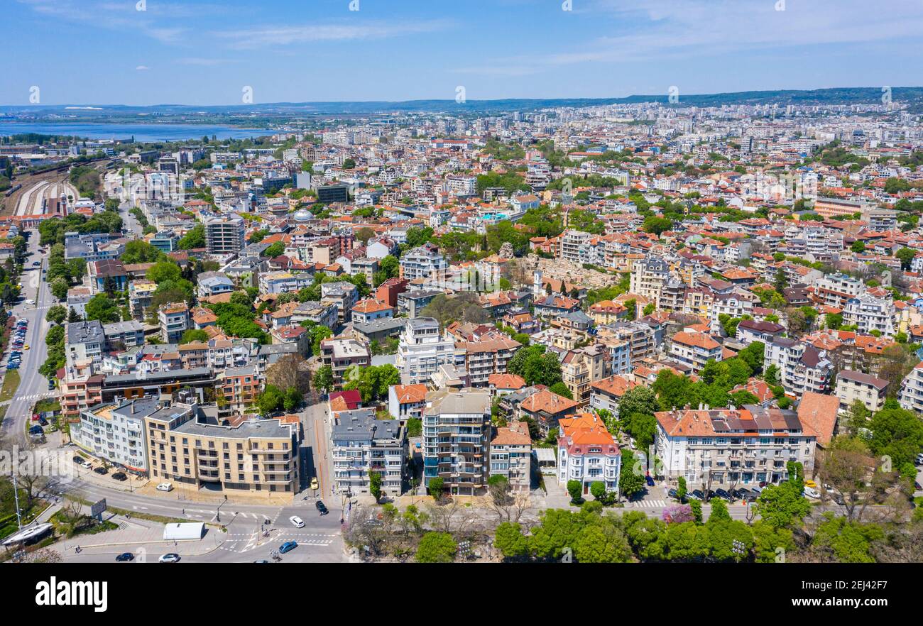 Aerial view of the Bulgarian city Varna Stock Photo - Alamy