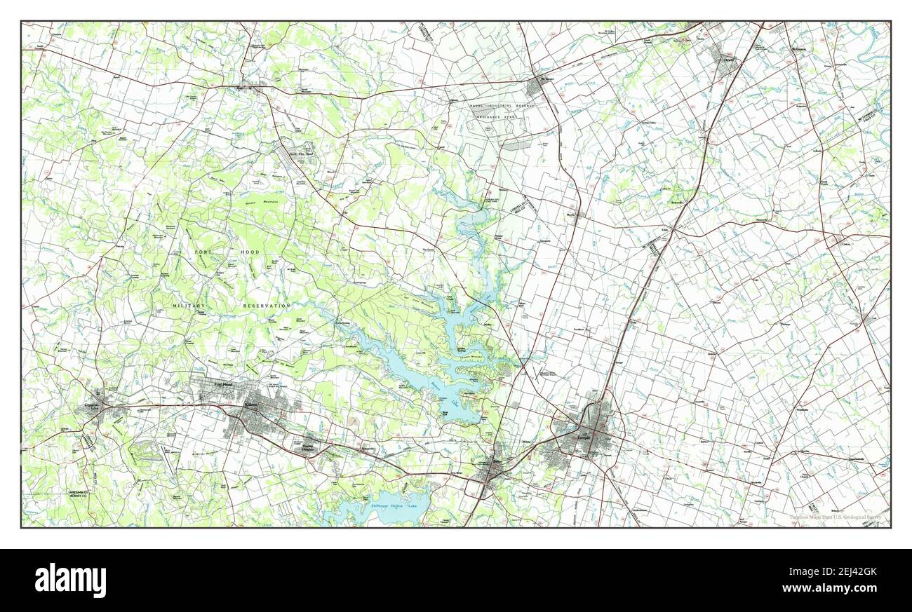 Temple, Texas, map 1985, 1:100000, United States of America by Timeless ...