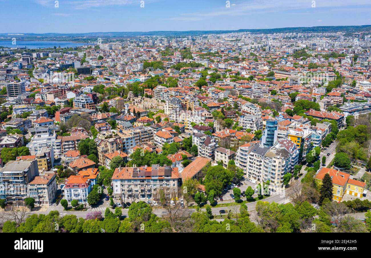 Aerial view of the Bulgarian city Varna Stock Photo - Alamy