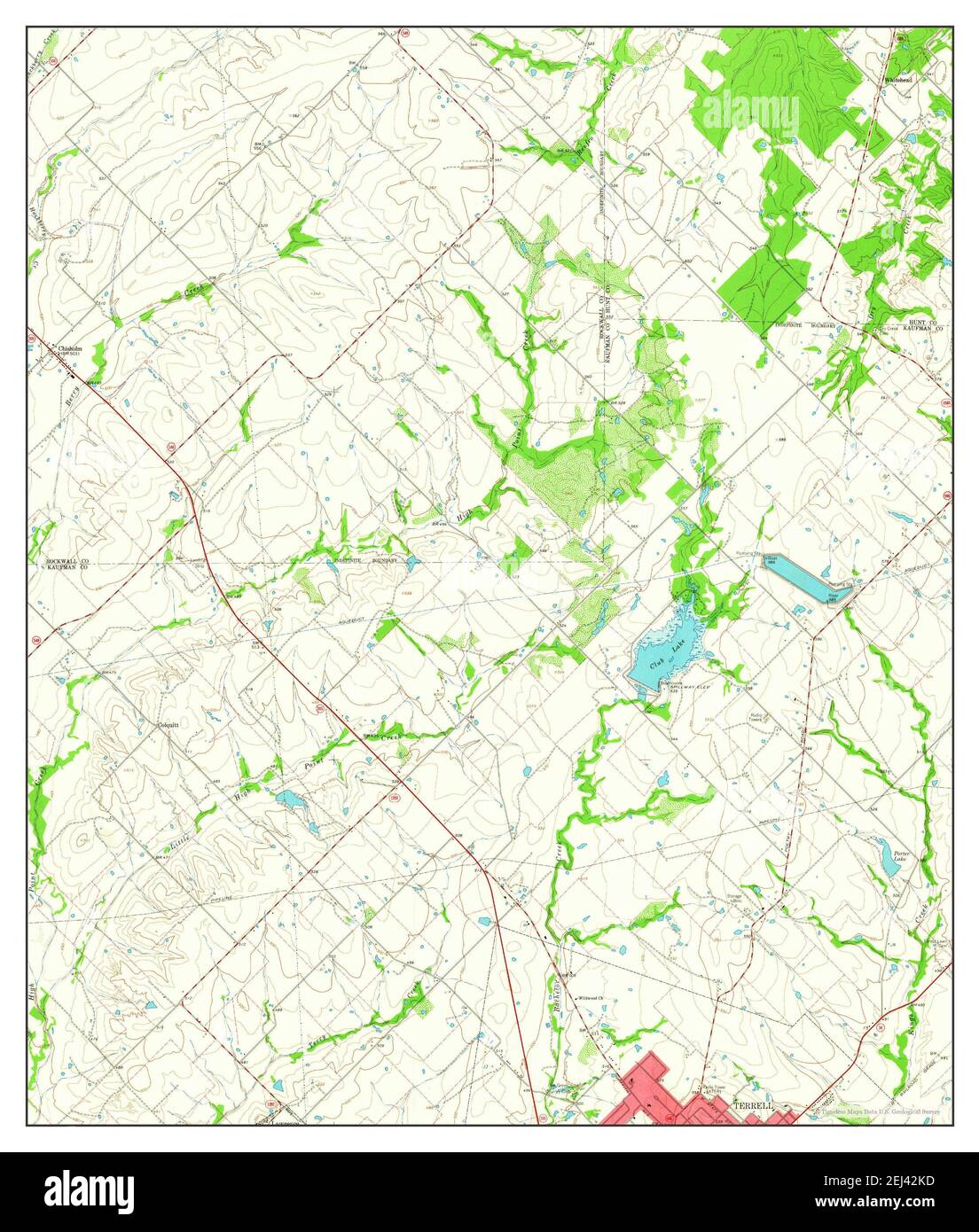 Terrell North, Texas, map 1962, 1:24000, United States of America by ...