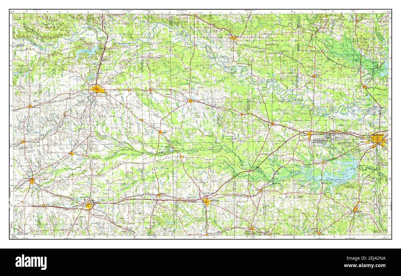 Map of texarkana hi-res stock photography and images - Alamy