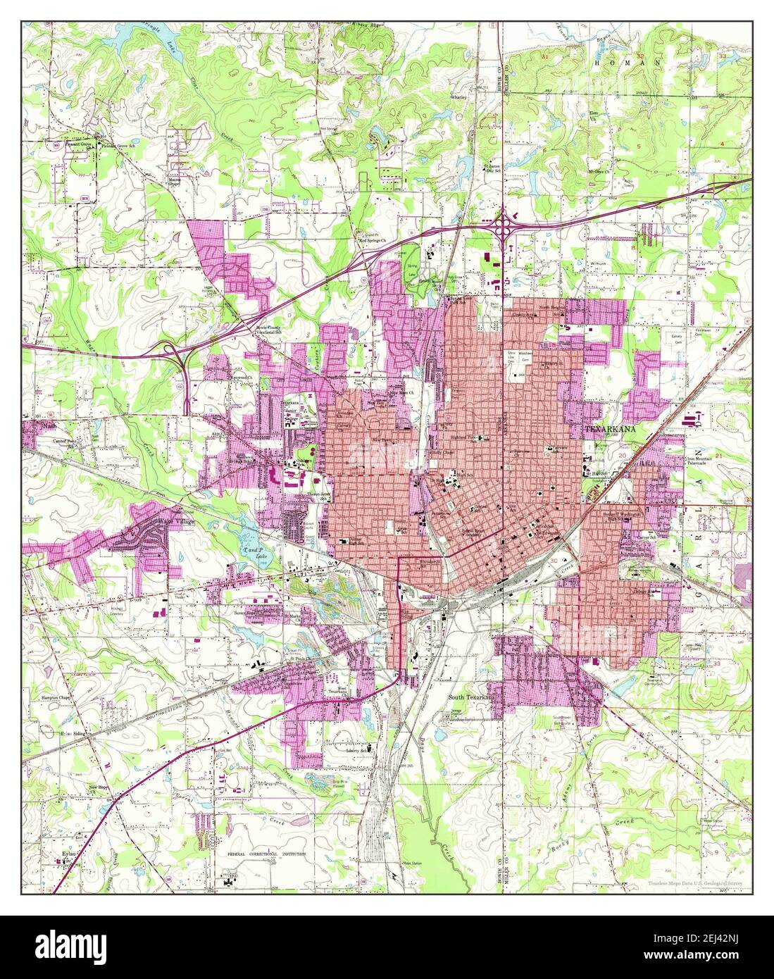 Map of texarkana hi-res stock photography and images - Alamy