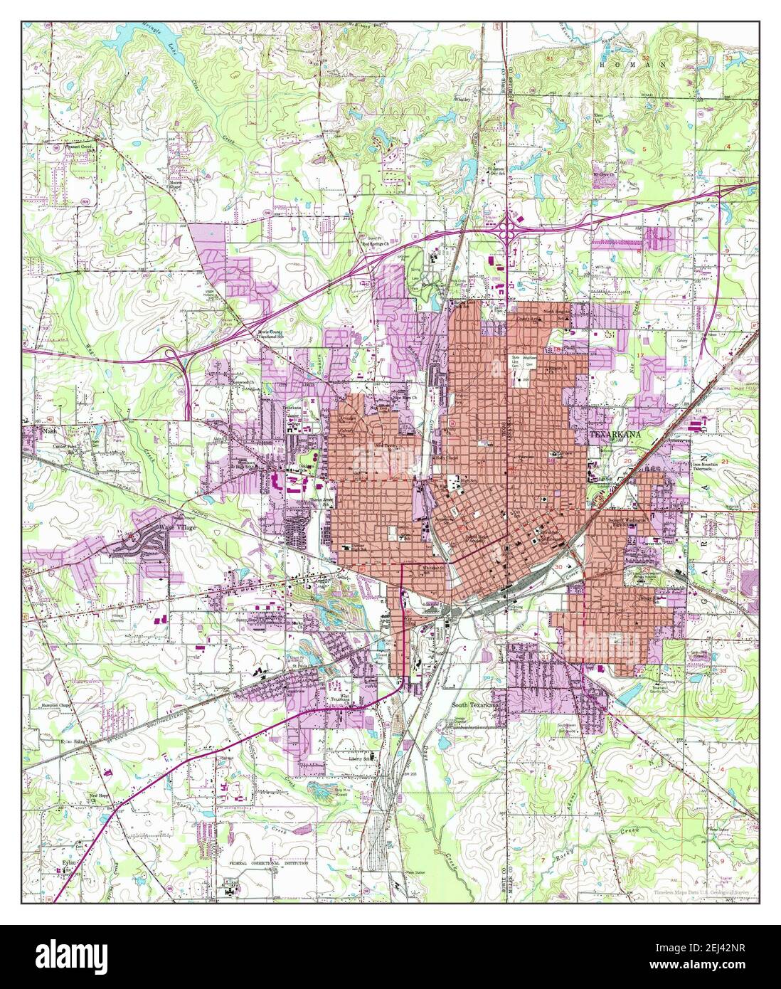 Map of texarkana hi-res stock photography and images - Alamy