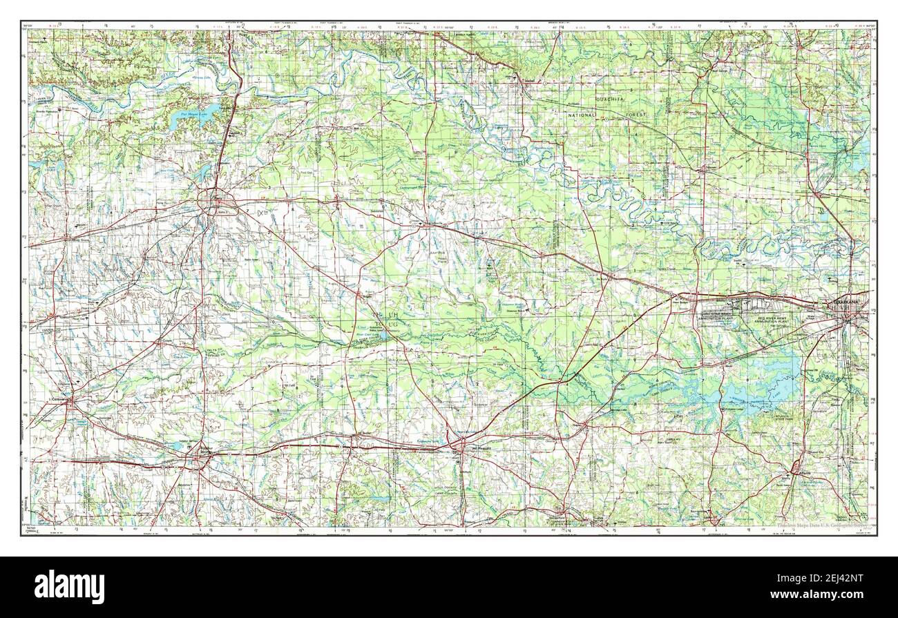 Map of texarkana hi-res stock photography and images - Alamy