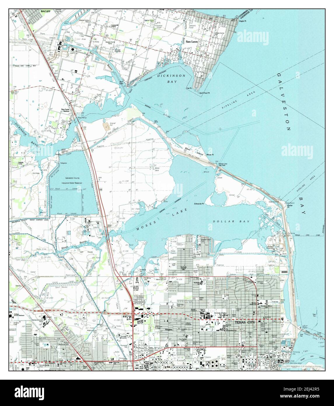 Texas City, Texas, map 1994, 1:24000, United States of America by ...