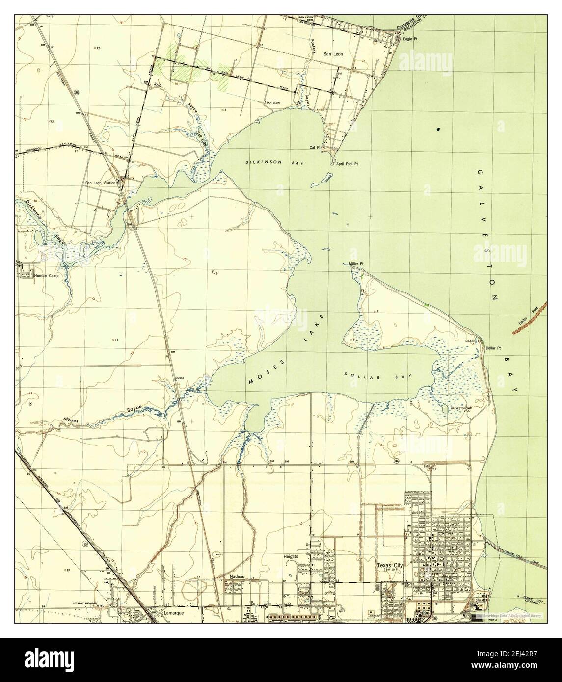 Texas City, Texas, map 1943, 1:25000, United States of America by ...