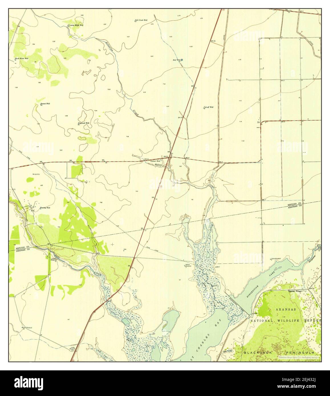 Tivoli SW, Texas, map 1952, 1:24000, United States of America by ...