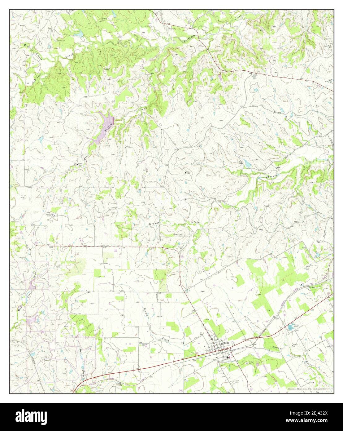Tolar, Texas, map 1960, 1:24000, United States of America by Timeless ...