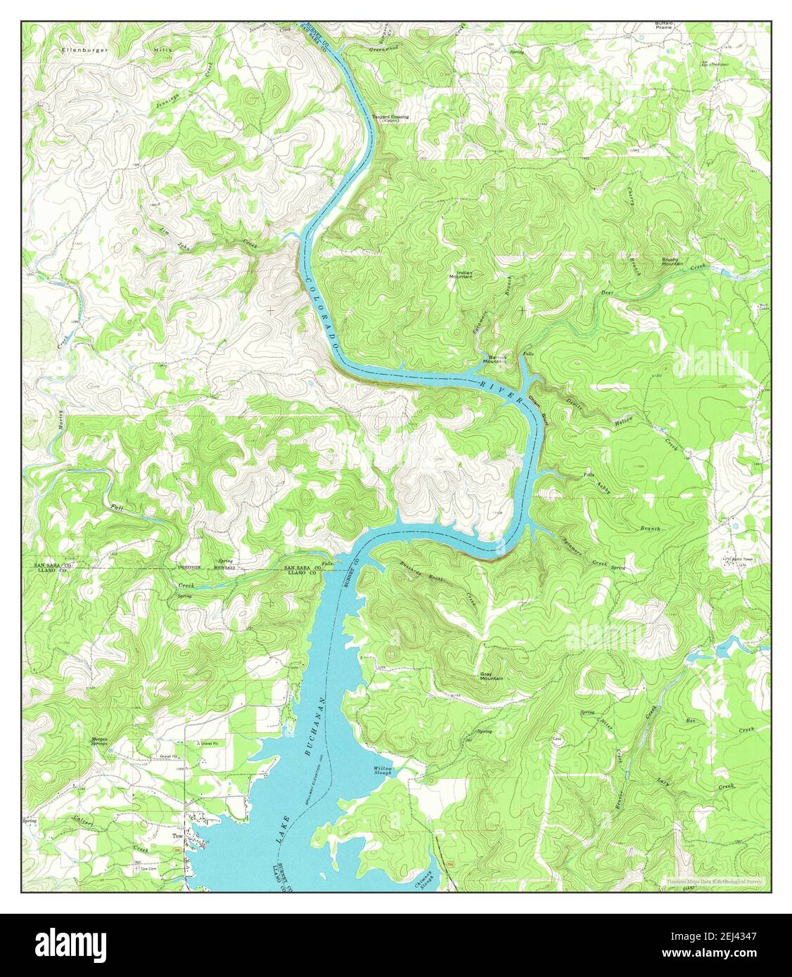 Tow, Texas, map 1967, 1:24000, United States of America by Timeless ...