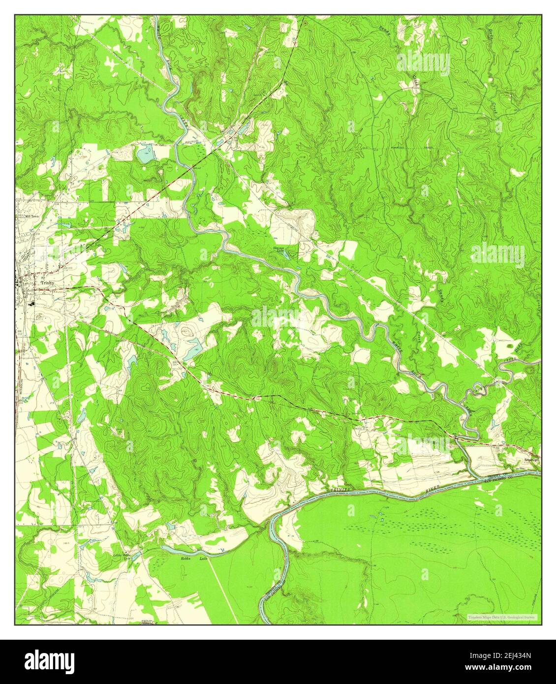 Trinity East, Texas, map 1960, 1:24000, United States of America by ...