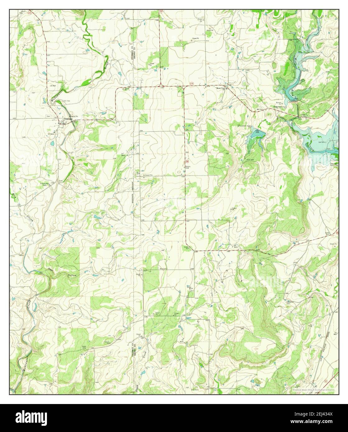 Trickham, Texas, map 1962, 1:24000, United States of America by ...