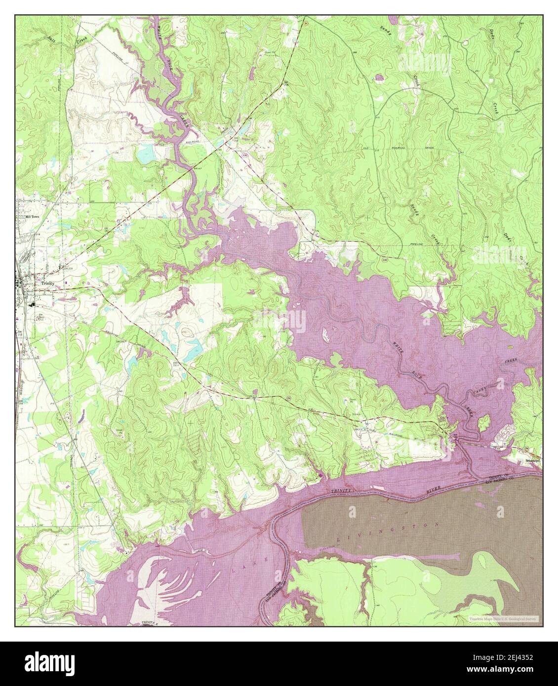 Trinity county map hi-res stock photography and images - Alamy