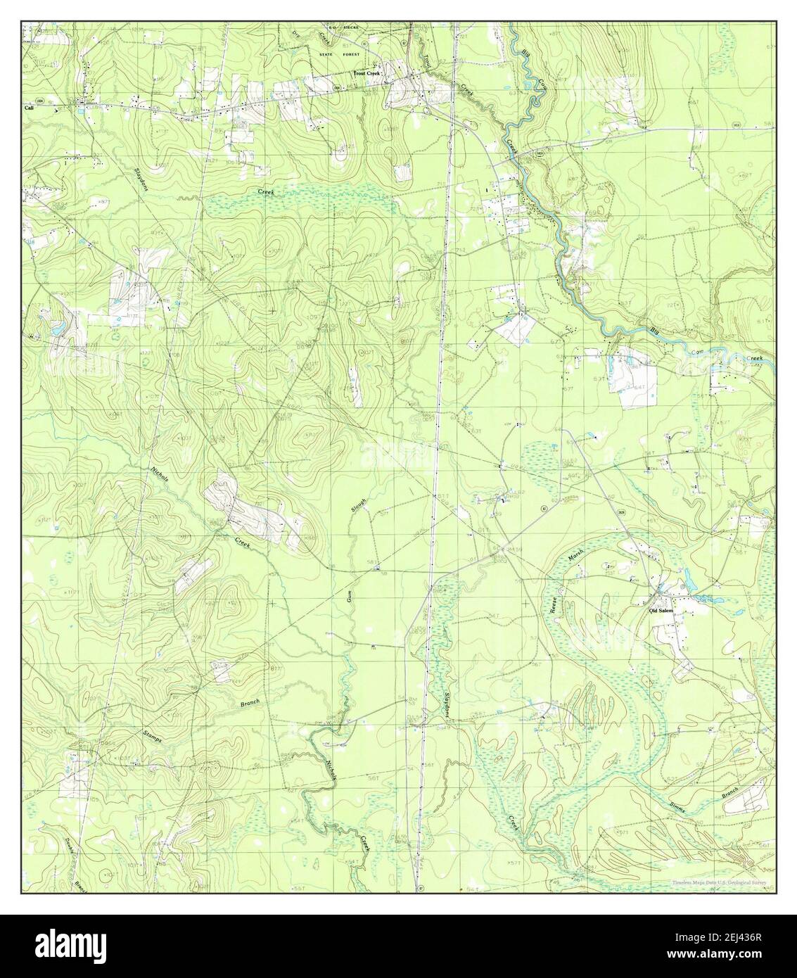 Map of trout creek Cut Out Stock Images & Pictures - Alamy