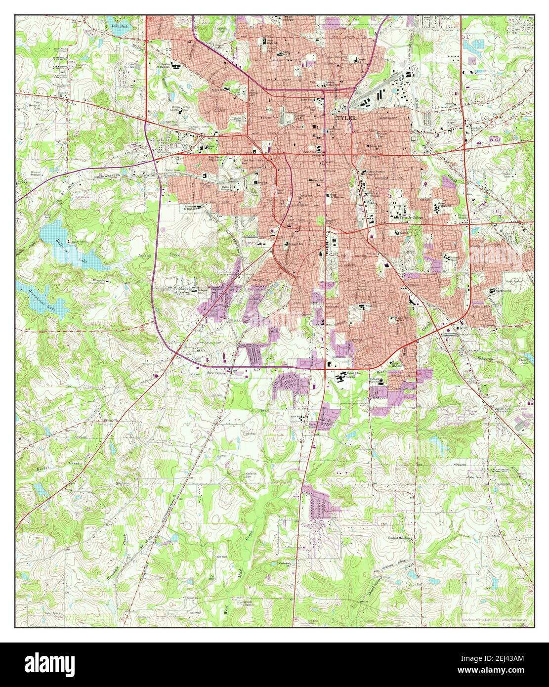 Tyler South, Texas, map 1966, 1:24000, United States of America by ...