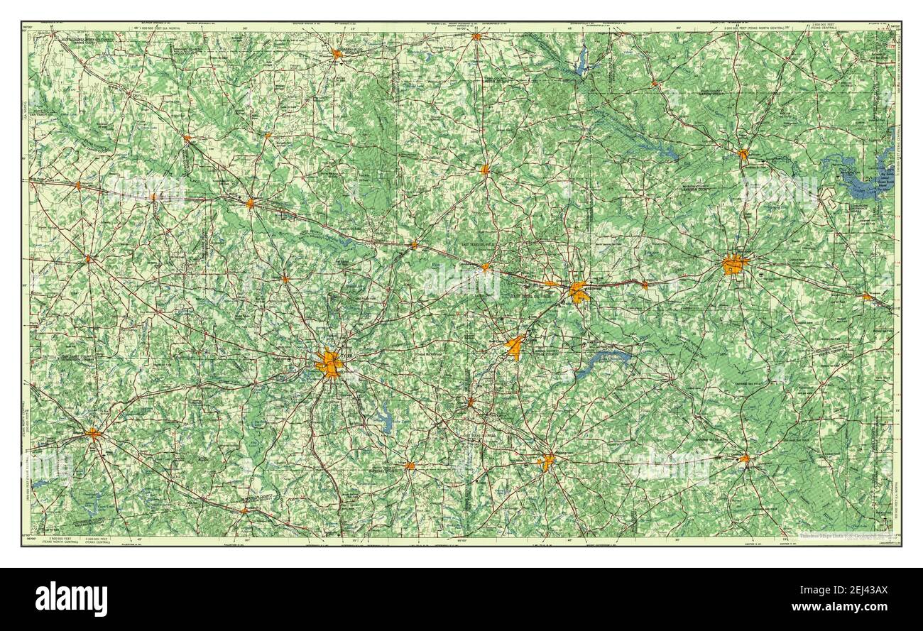 Tyler, Texas, map 1956, 1:250000, United States of America by Timeless ...