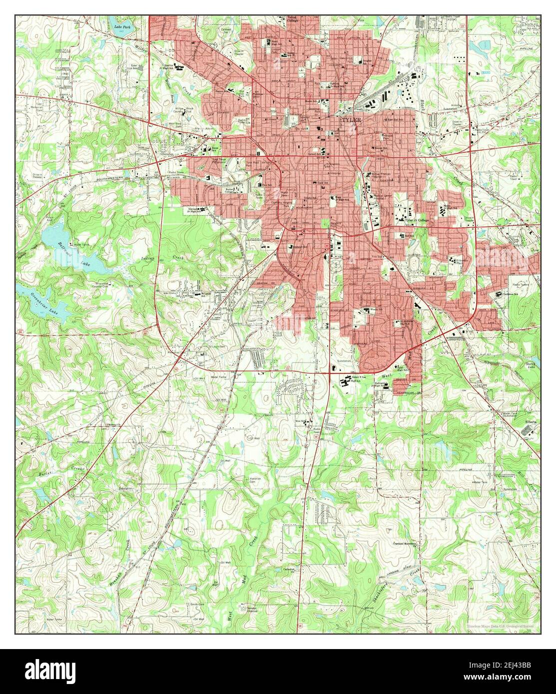 Tyler texas map hi-res stock photography and images - Alamy