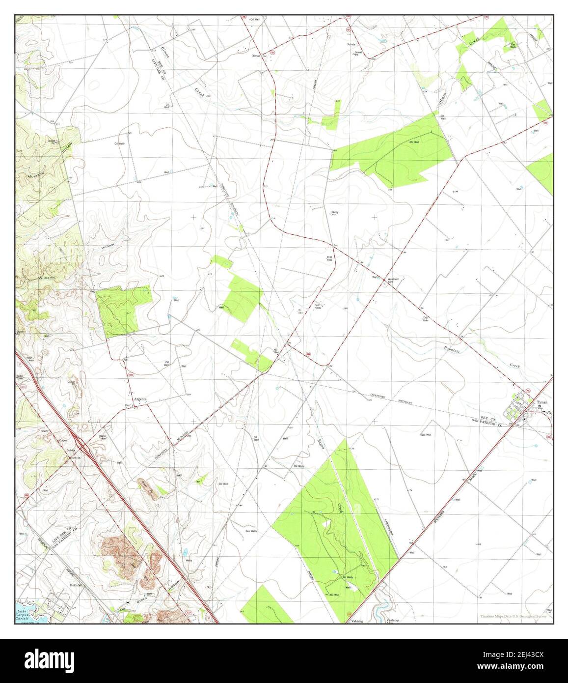 Tynan, Texas, map 1979, 1:24000, United States of America by Timeless ...