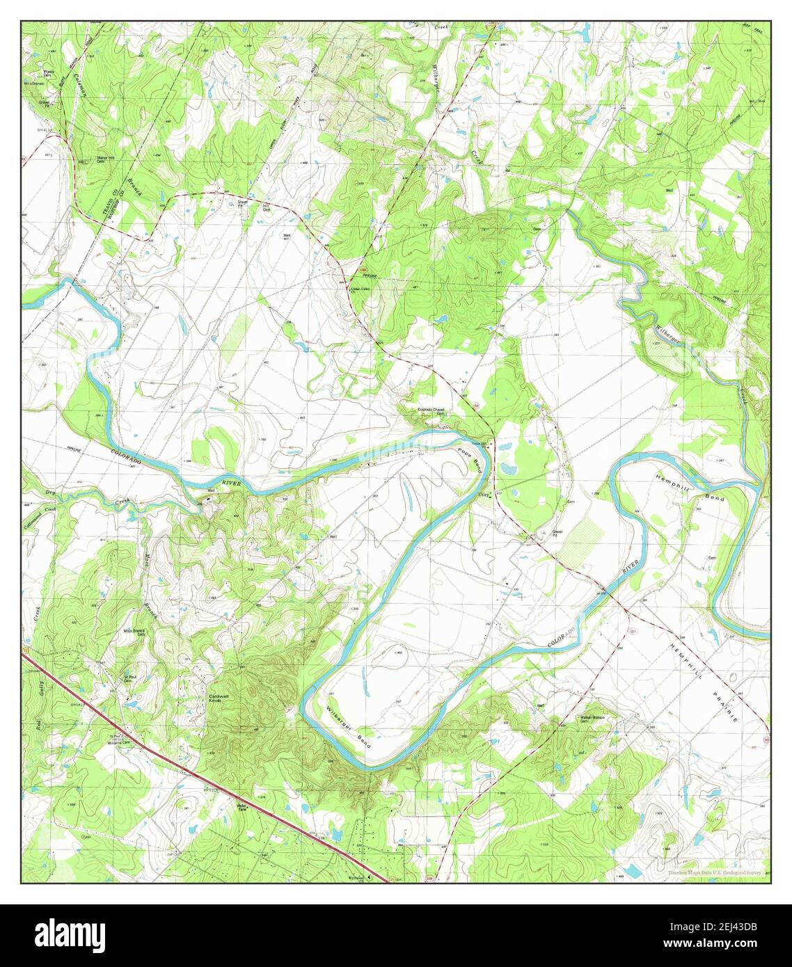Utley, Texas, map 1982, 1:24000, United States of America by Timeless ...
