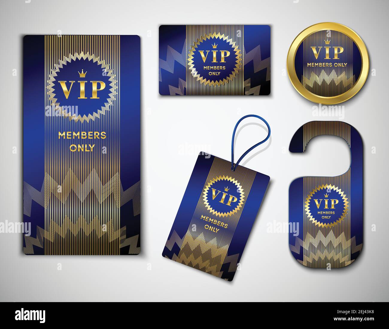 Set of vip member elements glossy black design template with crest ...